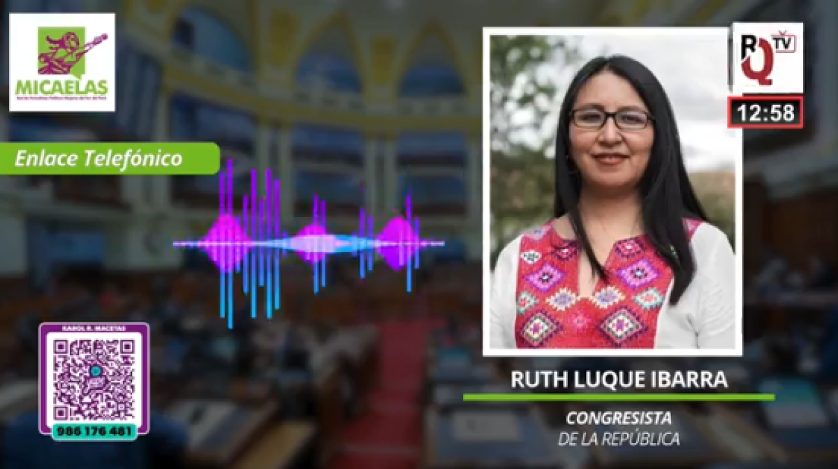 Congresista Ruth Luque: El Gobierno observa leyes para favorecer a su ...
